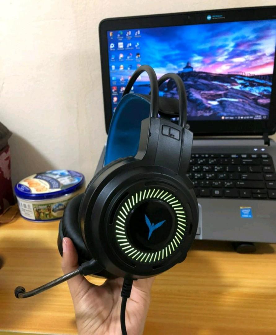 Black Color Changing Wired Gaming Headphone Jack Headset Audio Bass ...