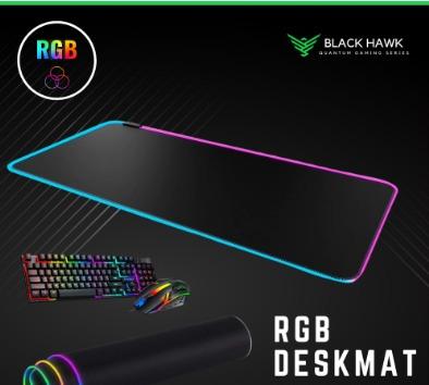 Black Hawk RGB Desk Mat | Mouse Pad | Gaming DeskMat | RGB Mouse Pad ...