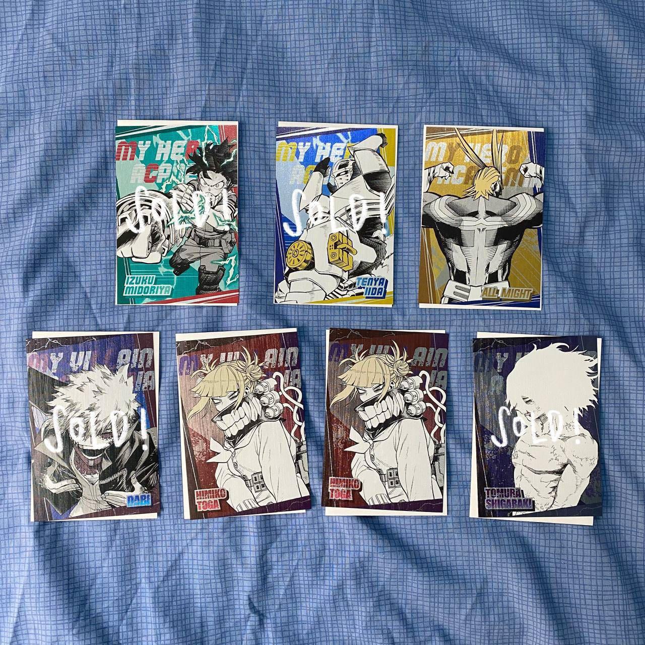 bnha boku no hero academia metallic postcards, Hobbies & Toys ...