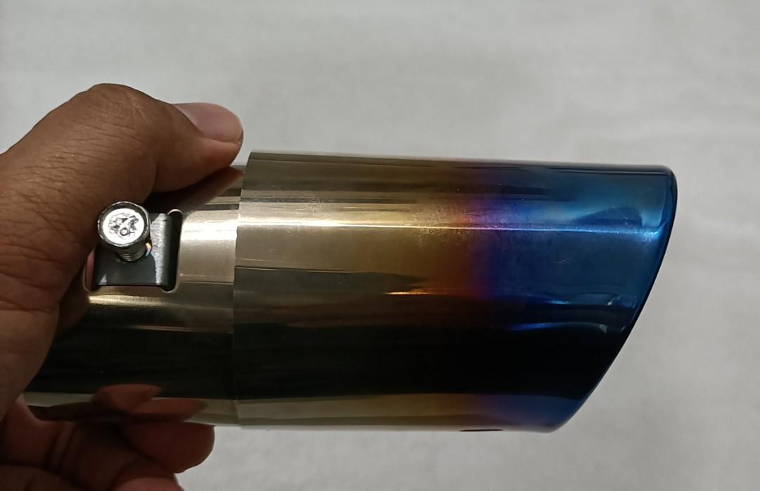 Burnt Blue Exhaust tip, Car Accessories, Accessories on Carousell