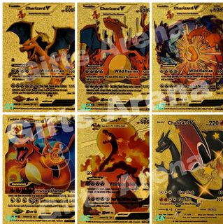 Charizard metal shiny silver pokemon card, Charizard vmax gx trading ...