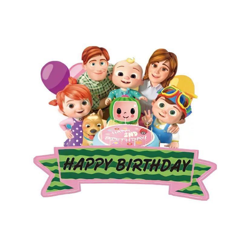 Cocomelon pink range party supplies, Hobbies & Toys, Stationery & Craft ...