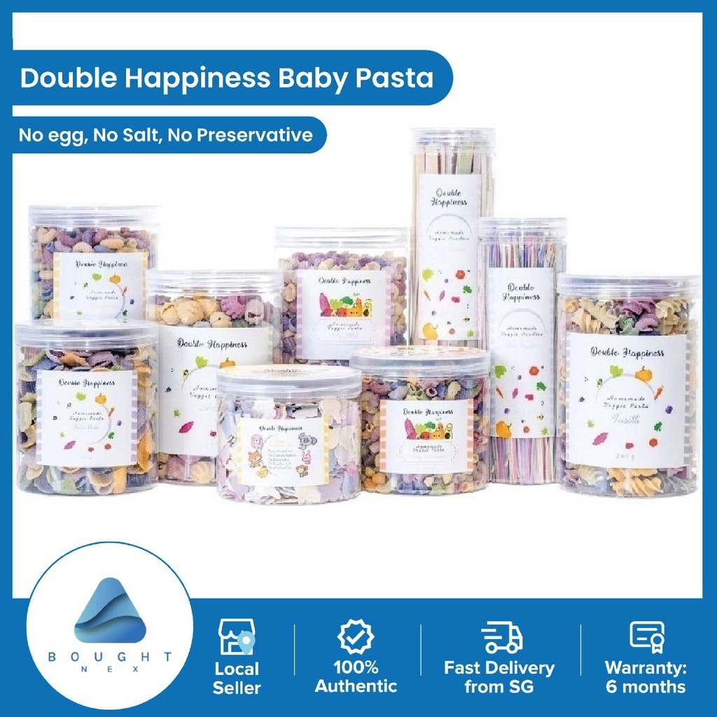 Double Happiness Baby Pasta Kid Veggie Pasta Spaghetti Thin Thick Pasta ...