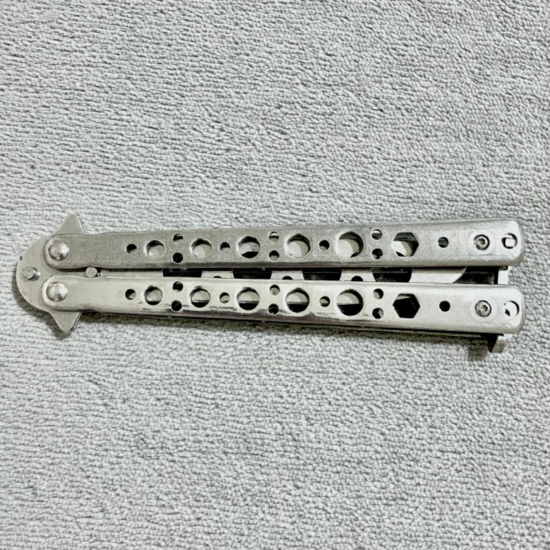 EDC Tactical Butterfly Knife Balisong Knife Trainer silver Training ...