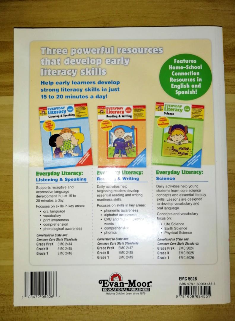 Evan-Moor: Everyday Literacy Science - Grade 1, 興趣及遊戲, 書本 & 文具, 教科書 ...