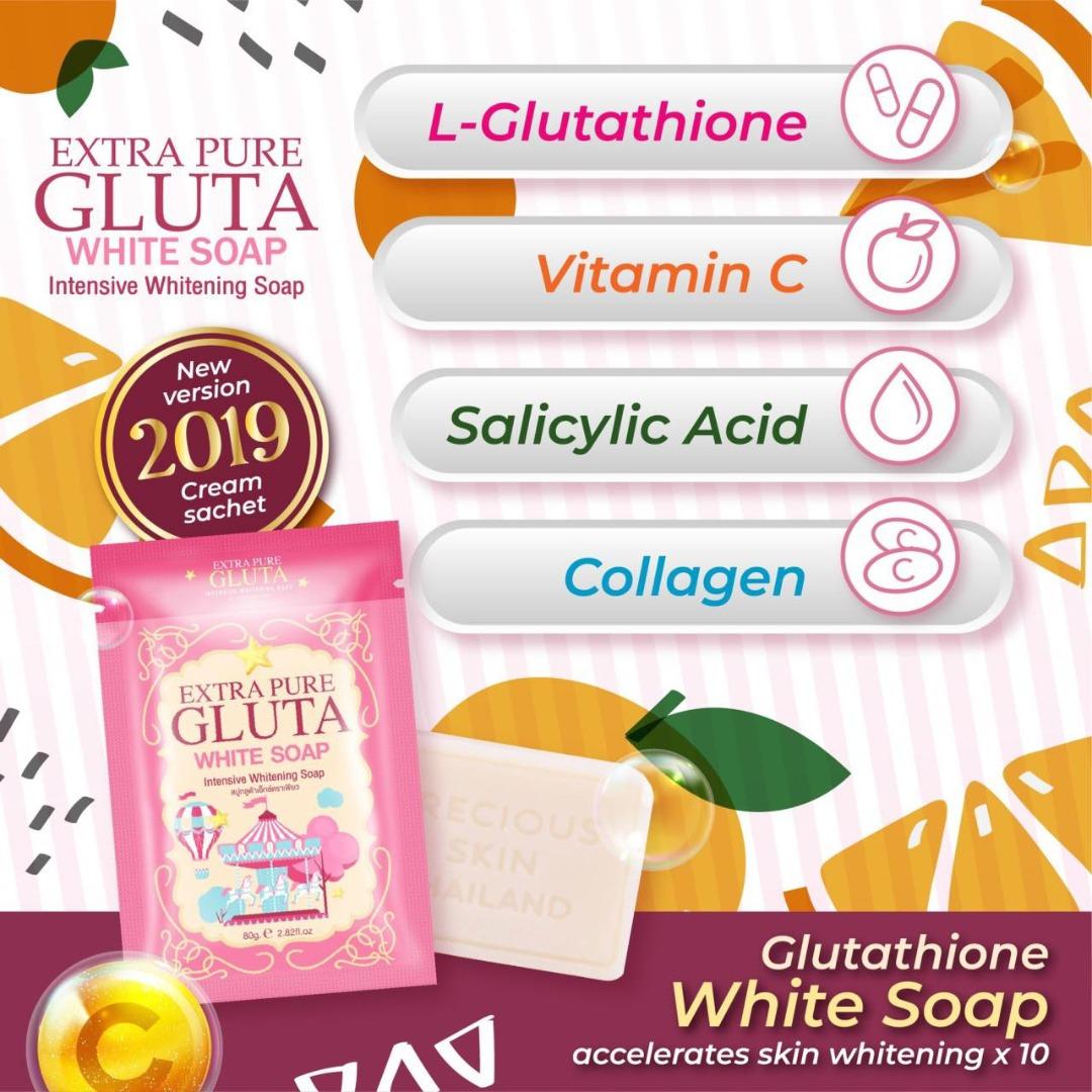 Extra Pure Gluta White Soap Deep Clean Brighten Skin Vitamin C ...