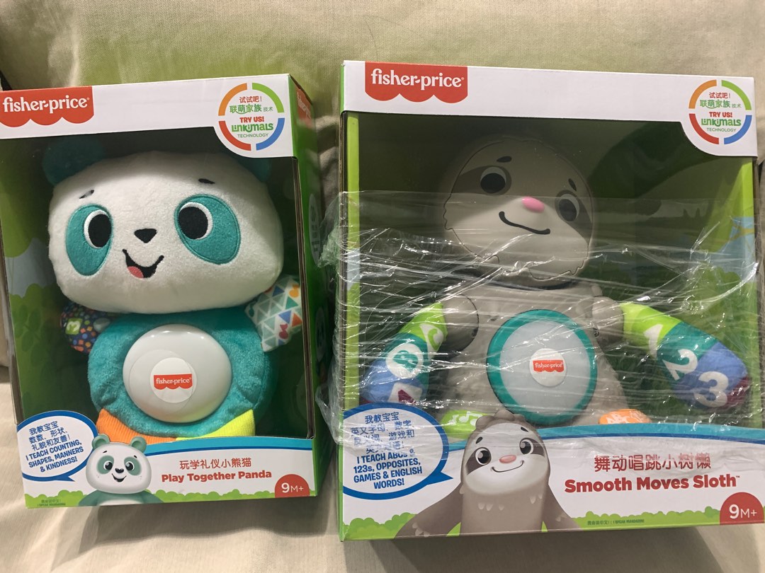 Fisher Price Play Together Panda Sloth Chinese Learning Toy Music ...