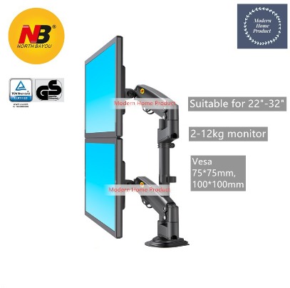 for 22"to 32" Inch Monitor dual Dual Arm stand rotatable NB H180 North ...