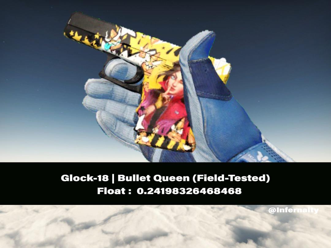 Glock-18 Bullet Queen FT CSGO SKINS KNIVES, Video Gaming, Gaming ...