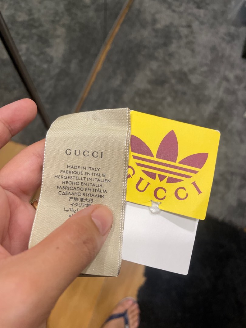 Authentic Gucci Adidas tag, Men's Fashion, Watches & Accessories, Socks ...