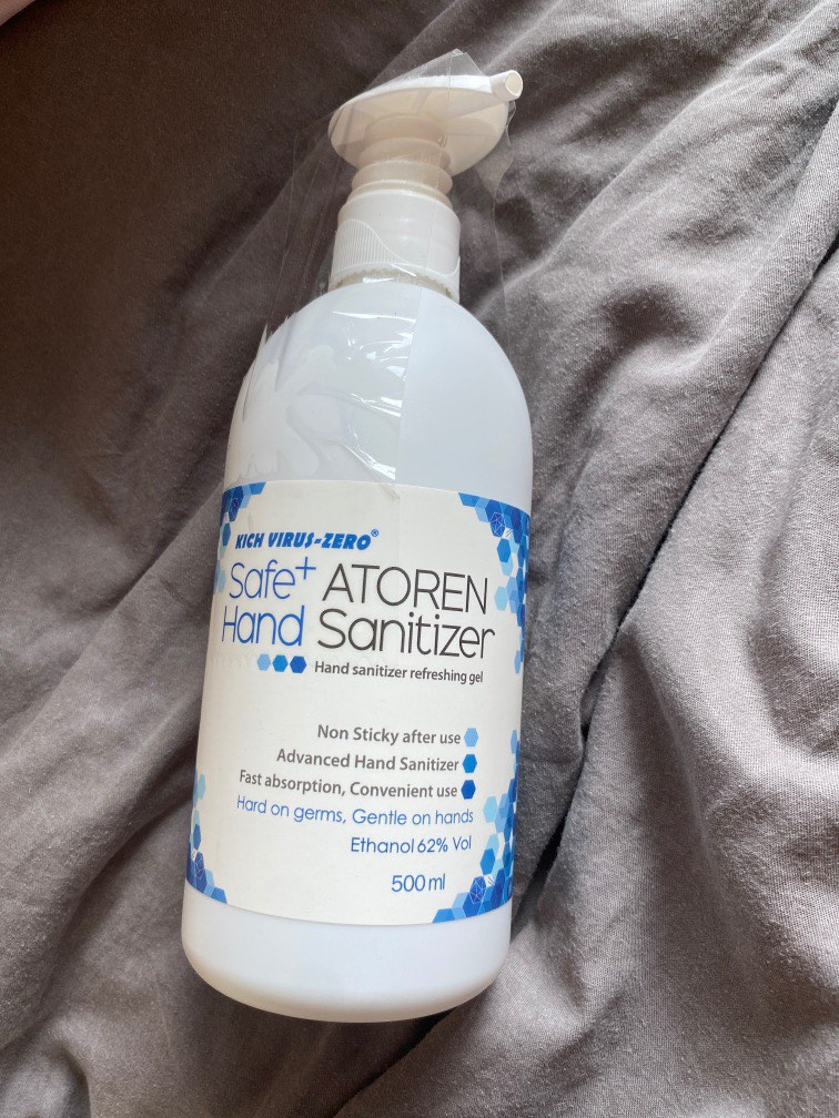 Hand Sanitizer 500ml Refreshing Gel Safe+ Atoren, Health & Nutrition ...