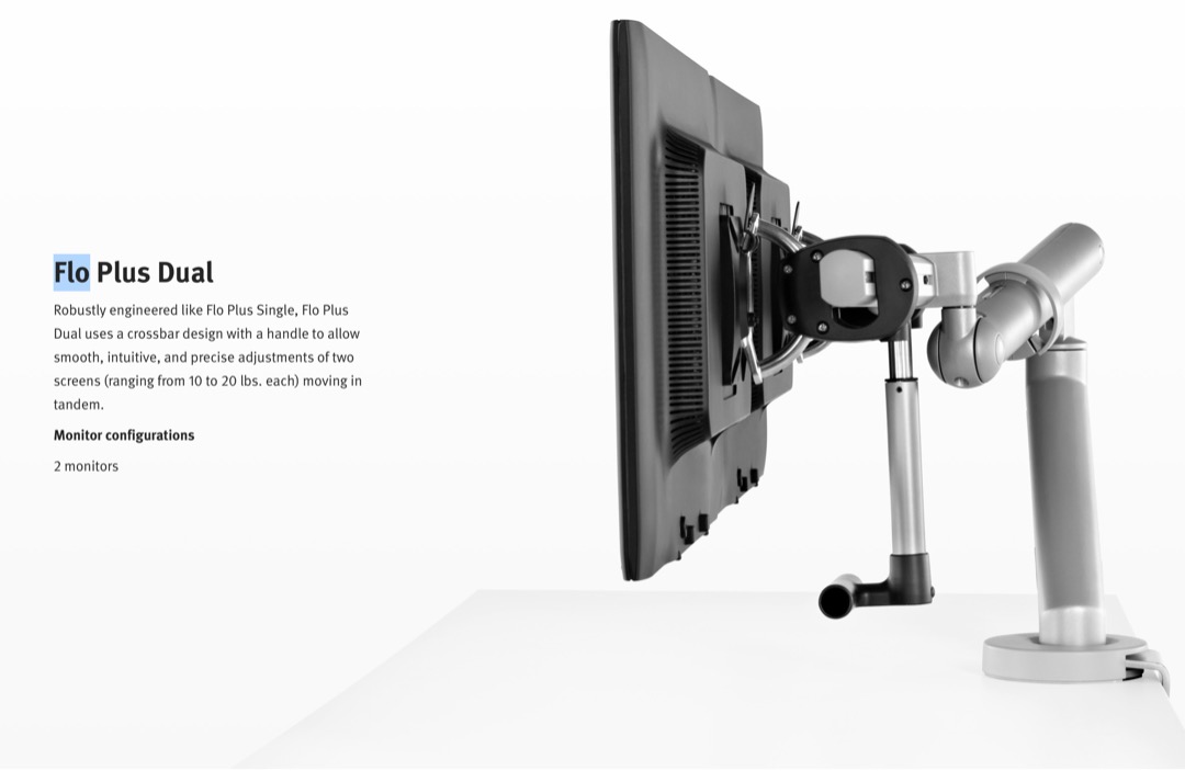 Herman Miller Flo Dual Plus Monitor Arm, Computers & Tech, Parts ...