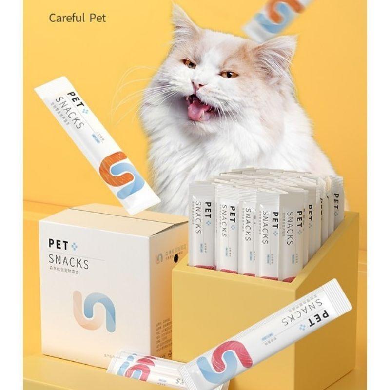 High Vitamin Creamy Cat Treat Strips Fresh Wet Cat Nutrient Liquid ...