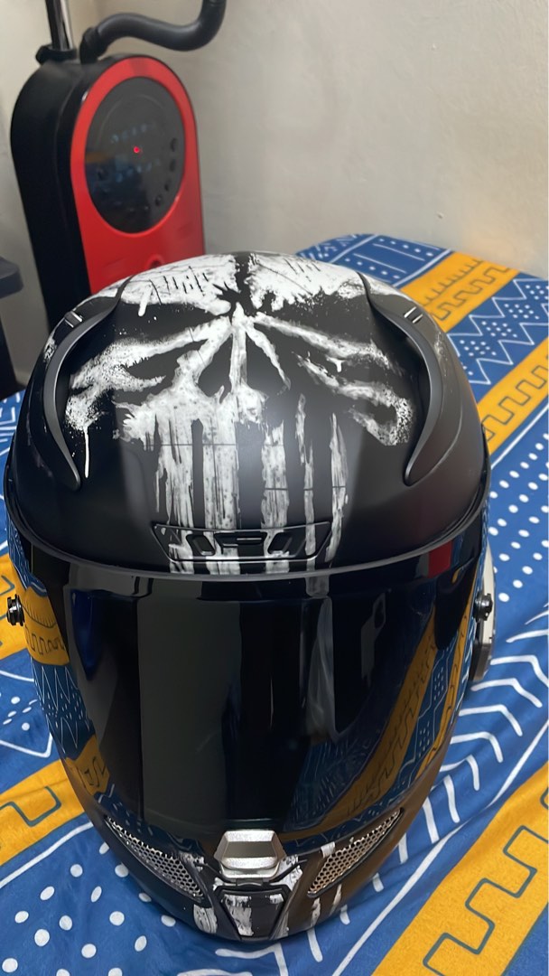 HJC HELMET WITH SENA 50S (MERVEL LIMITED EDITION), Motorcycles ...