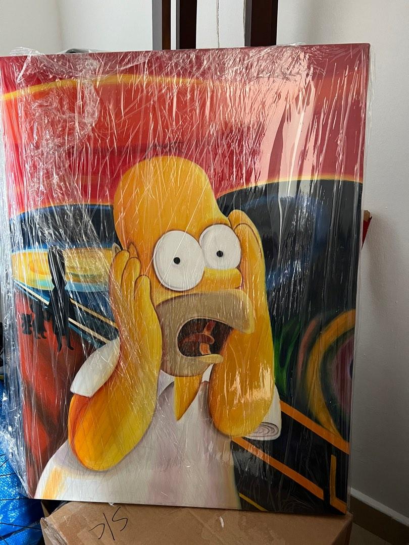 Homer Simpson Painting, Hobbies & Toys, Stationery & Craft, Art ...