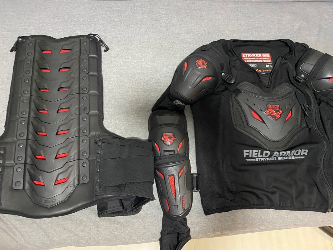 Icon Field Armour Enduro D30, Motorcycles, Motorcycle Apparel on Carousell