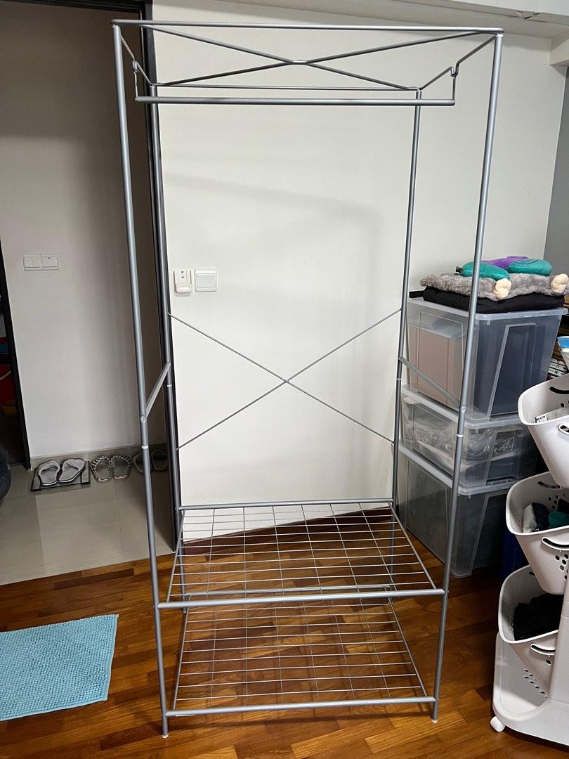 IKEA Black Zip-up Wardrobe, Furniture & Home Living, Furniture, Shelves ...