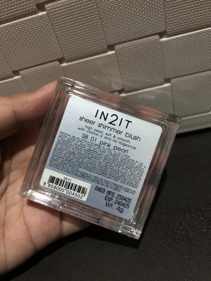 IN2IT sheer shimmer blush in the shade 01 Pink Pearl, Beauty & Personal ...