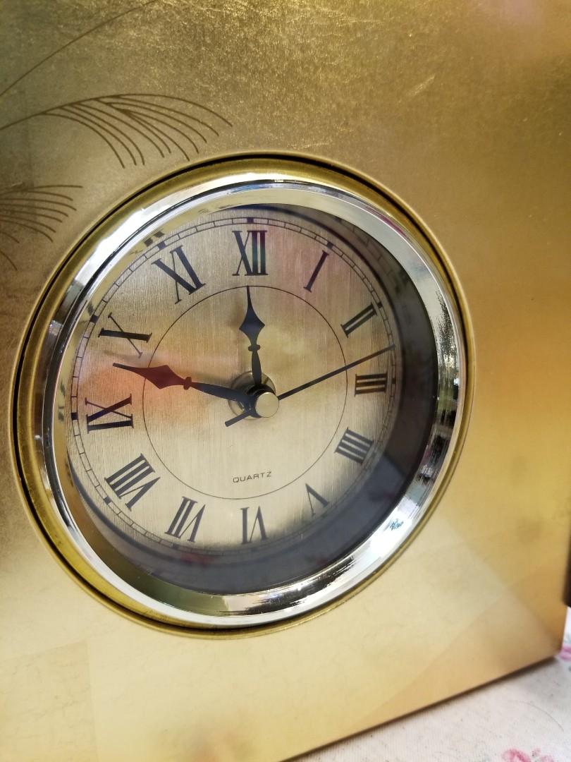 Japanese vintage Folding Gold leaf Laquer folding stand table clock ...