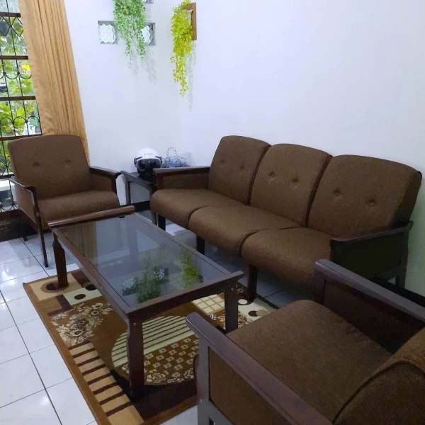 Kursi tamu kayu asli 1 set Ivory Ligna Sofa kayu Sofa set sofa minimalis Ligna, Perabotan Rumah ...