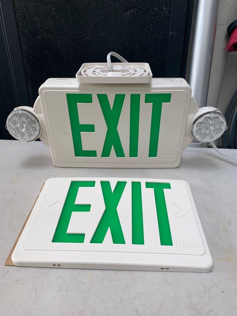 LED Emergency Light Combo with LED Exit Sign, Commercial & Industrial ...