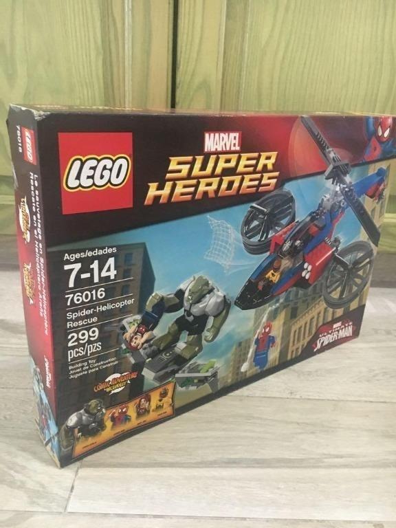 Lego 76016 Spider-Helicopter Rescue with 4 Minifigs: SPIDERMAN, MARY ...
