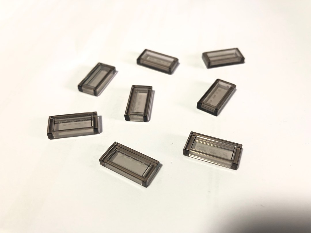 Lego Trans-Black Tile 1x2 with Groove (8 pieces), Hobbies & Toys, Toys ...