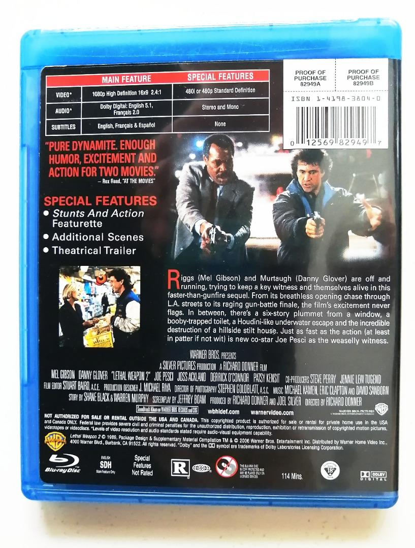 lethal weapon 2 blu ray