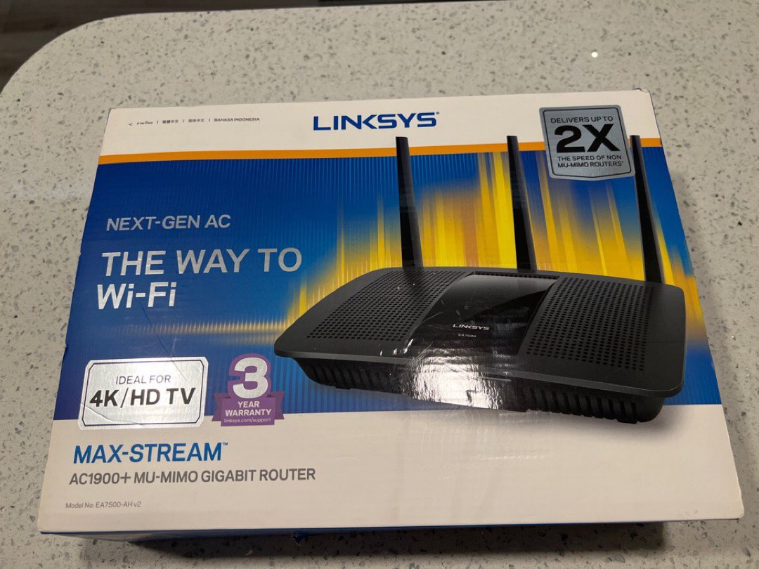 Linksys AC 1900+ MU-MIMO Gigabit Router, Computers & Tech, Office ...