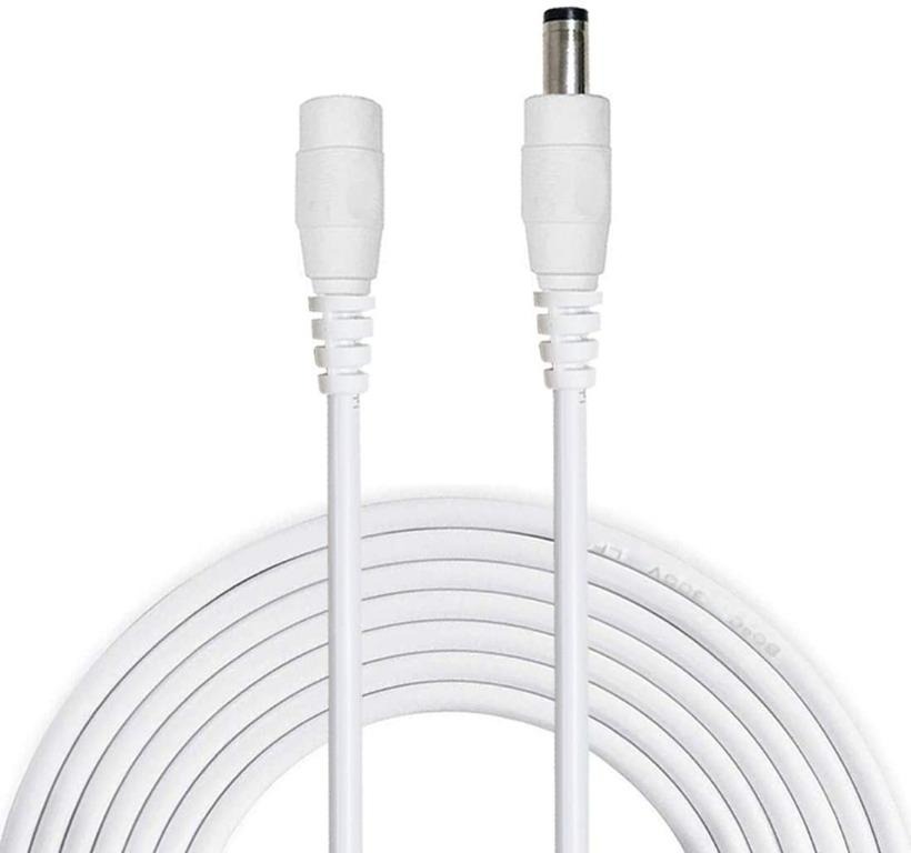 Liwinting 5m/16.4ft DC Extension Cable 5.5mm x 2.1mm Male to Female ...