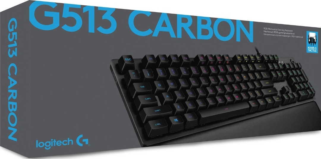 Logitech G513 Carbon LIGHTSYNC RGB Mechanical Gaming Keyboard [FOC Palm ...
