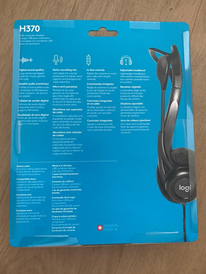 Logitech USB Computer Headset H370, Audio, Headphones & Headsets on ...