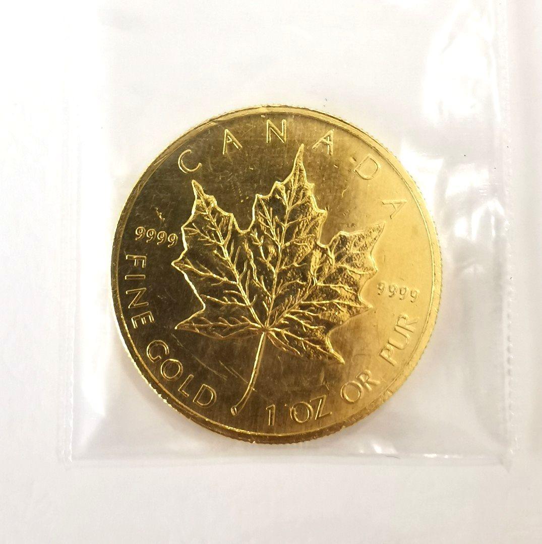 Maple Leaf 1 Oz 9999 Gold Coin, Men's Fashion, Watches & Accessories ...