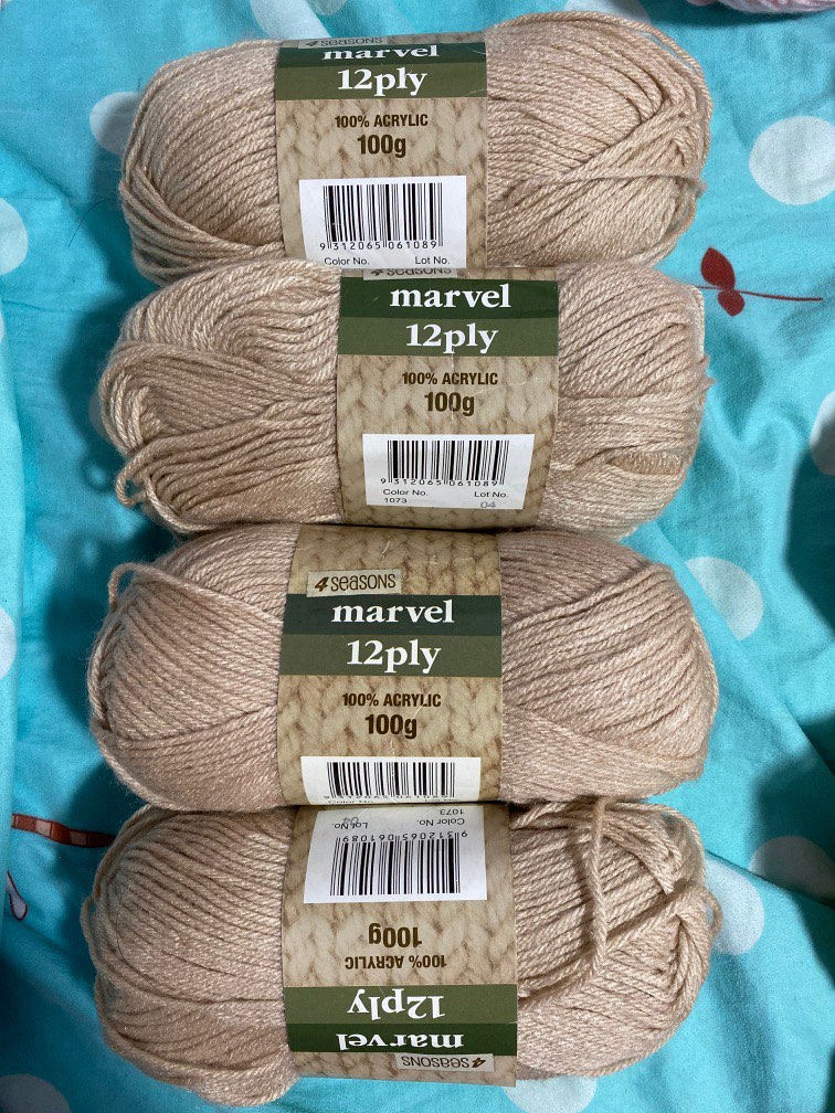 Marvel yarn 12 ply 100g (4 pcs), Hobbies & Toys, Stationery & Craft ...