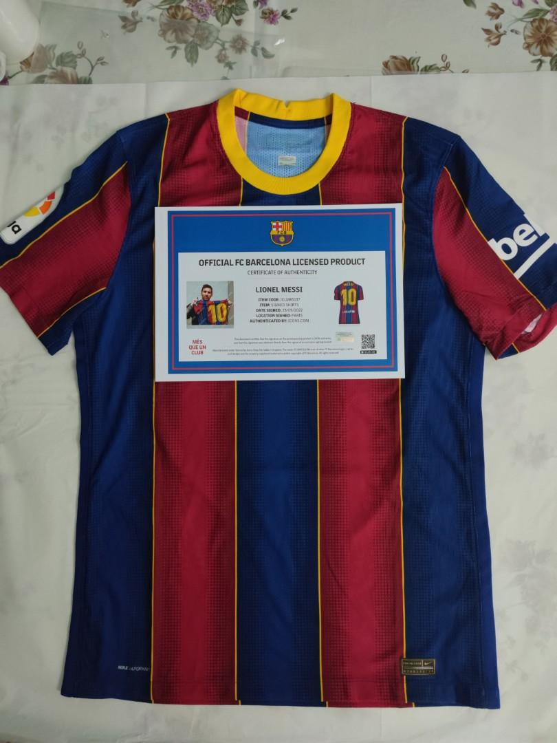 PLAYER ISSUE Lionel Messi Official FC Barcelona Back Signed 2020-21 ...