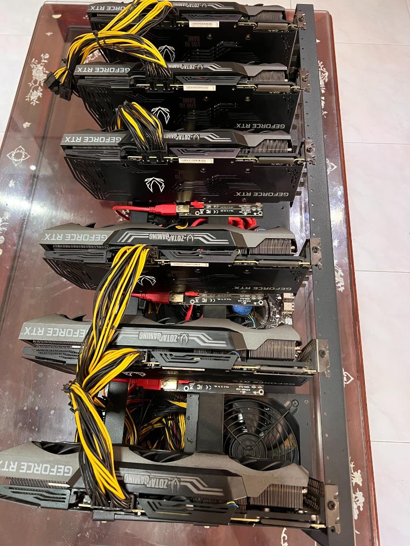 Mining Rig 6x RTX 3090 700MH/s, Computers & Tech, Parts & Accessories ...