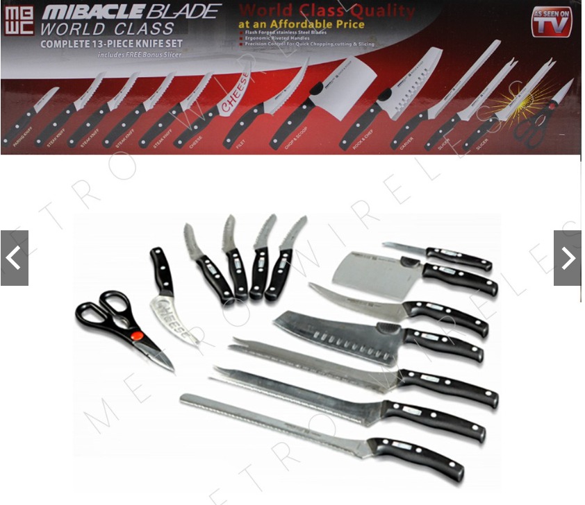 Miracle Knife Blade 13 pieces Complete Knife Set, Furniture & Home ...