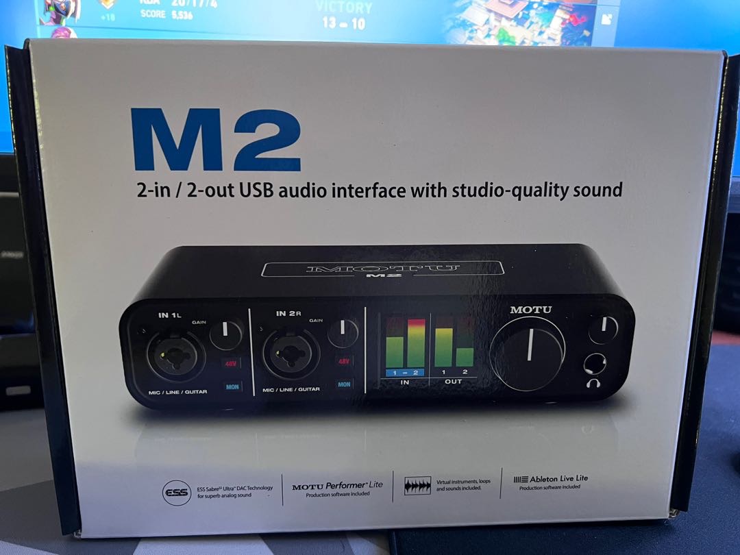 MOTU M2 USB Audio Interface, Hobbies & Toys, Music & Media, Musical ...