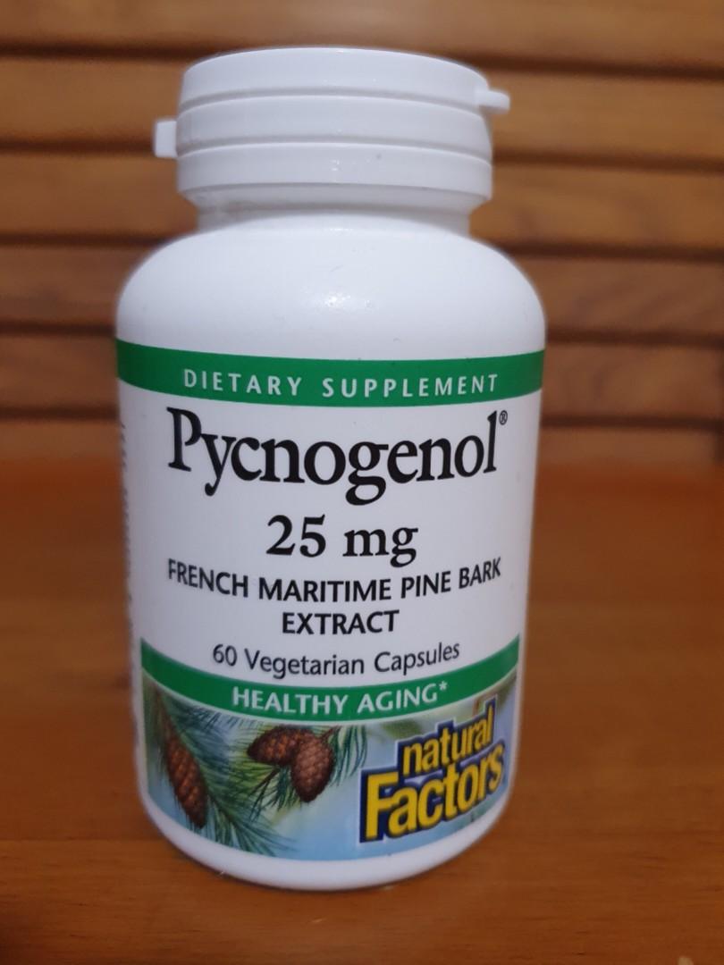 Natural Factors Pycnogenol (French Maritime Pine Bark Extract) 25 mg ...