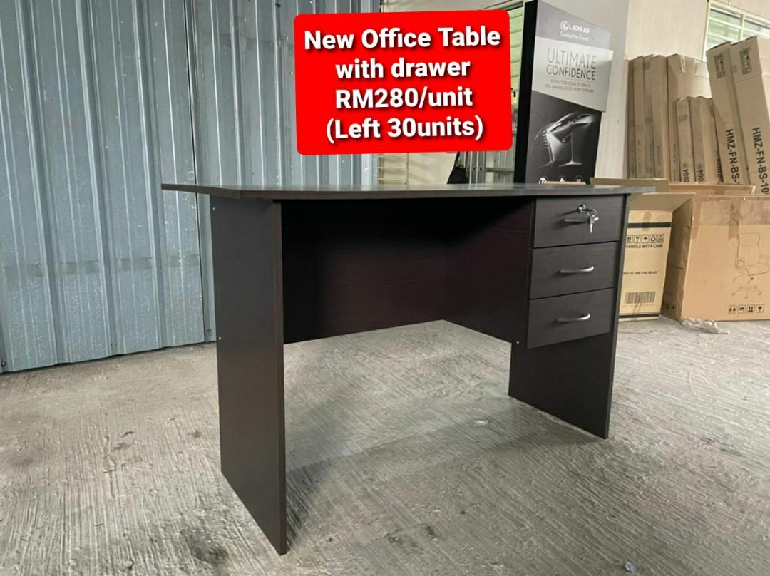 NEW OFFICE TABLE WITH DRAWER, Furniture & Home Living, Furniture ...