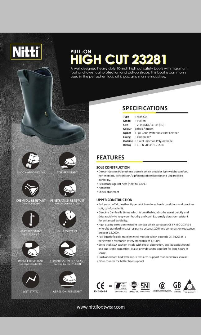 Nitty safety boots, Men's Fashion, Footwear, Boots on Carousell