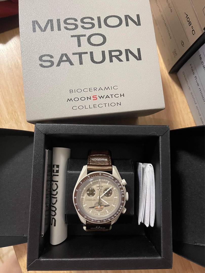 Omega x Swatch Moonswatch Mission to Saturn, Women's Fashion, Watches ...