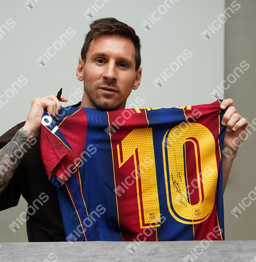 PLAYER ISSUE Lionel Messi Official FC Barcelona Back Signed 2020-21 ...