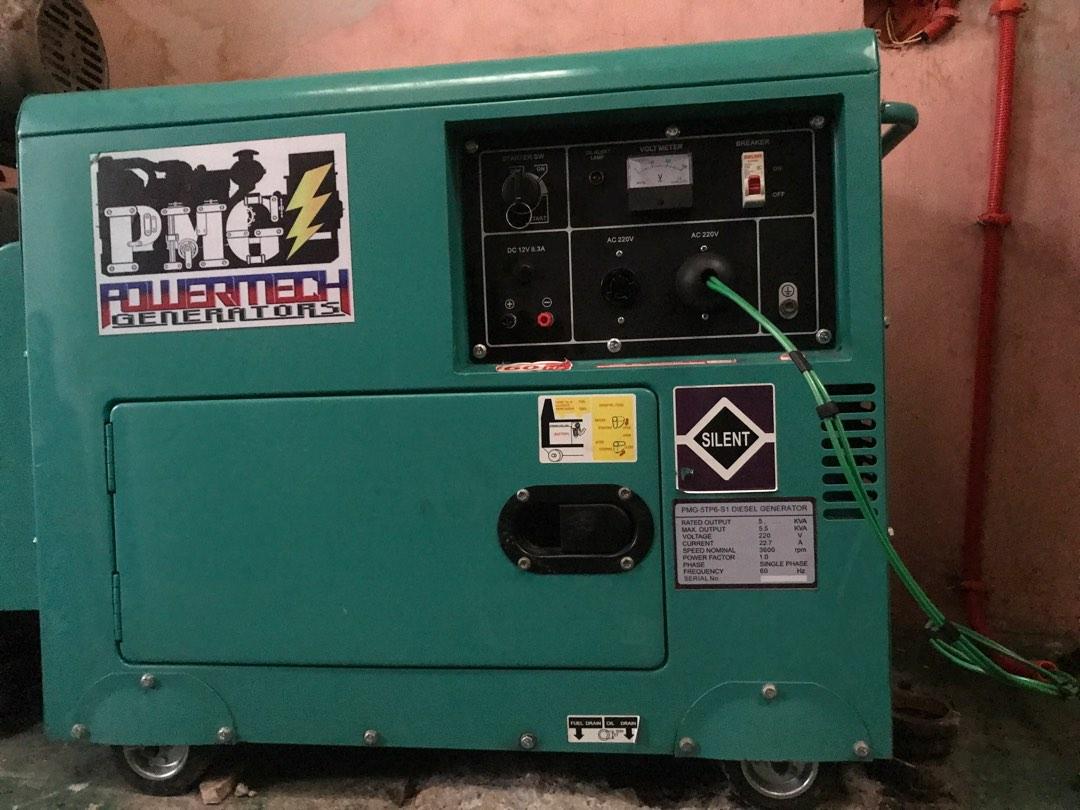 PMG Power Tech Diesel Generator Set 5KVA, Commercial & Industrial ...