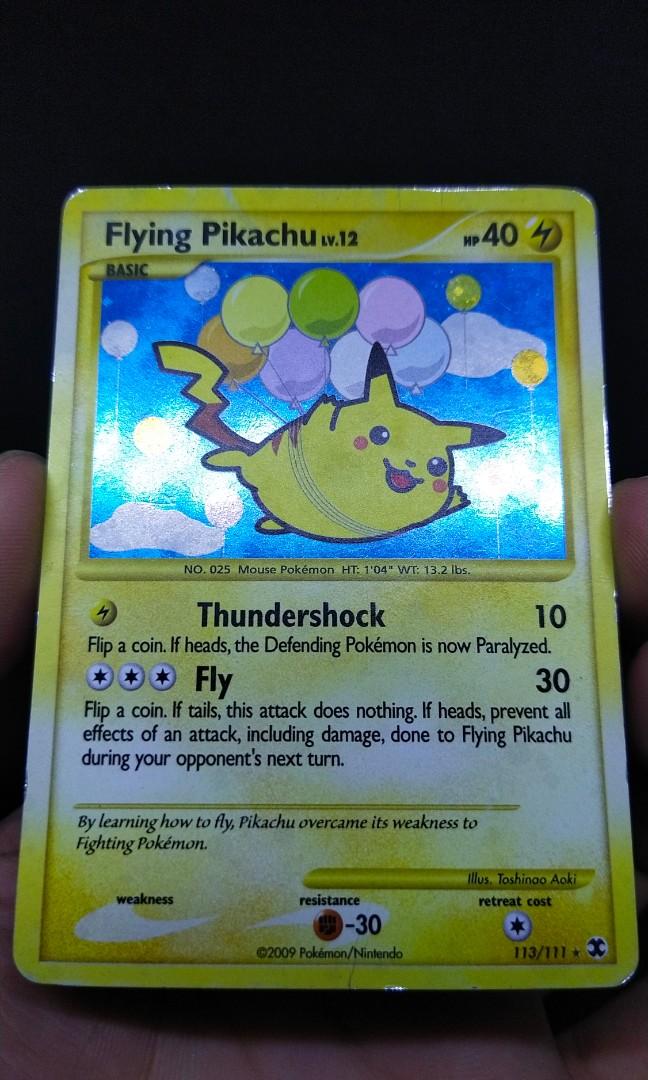 Pokemon Card - FLYING PIKACHU #113 - HOLO (PLATINUM: RISING RIVALS ...