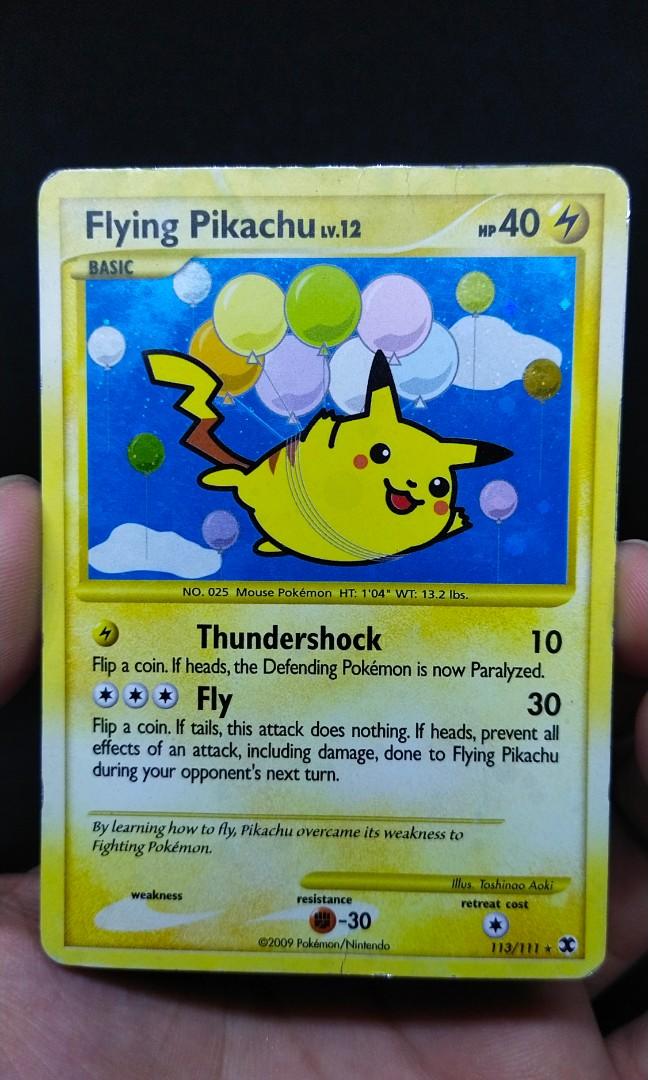Pokemon Card - FLYING PIKACHU #113 - HOLO (PLATINUM: RISING RIVALS ...