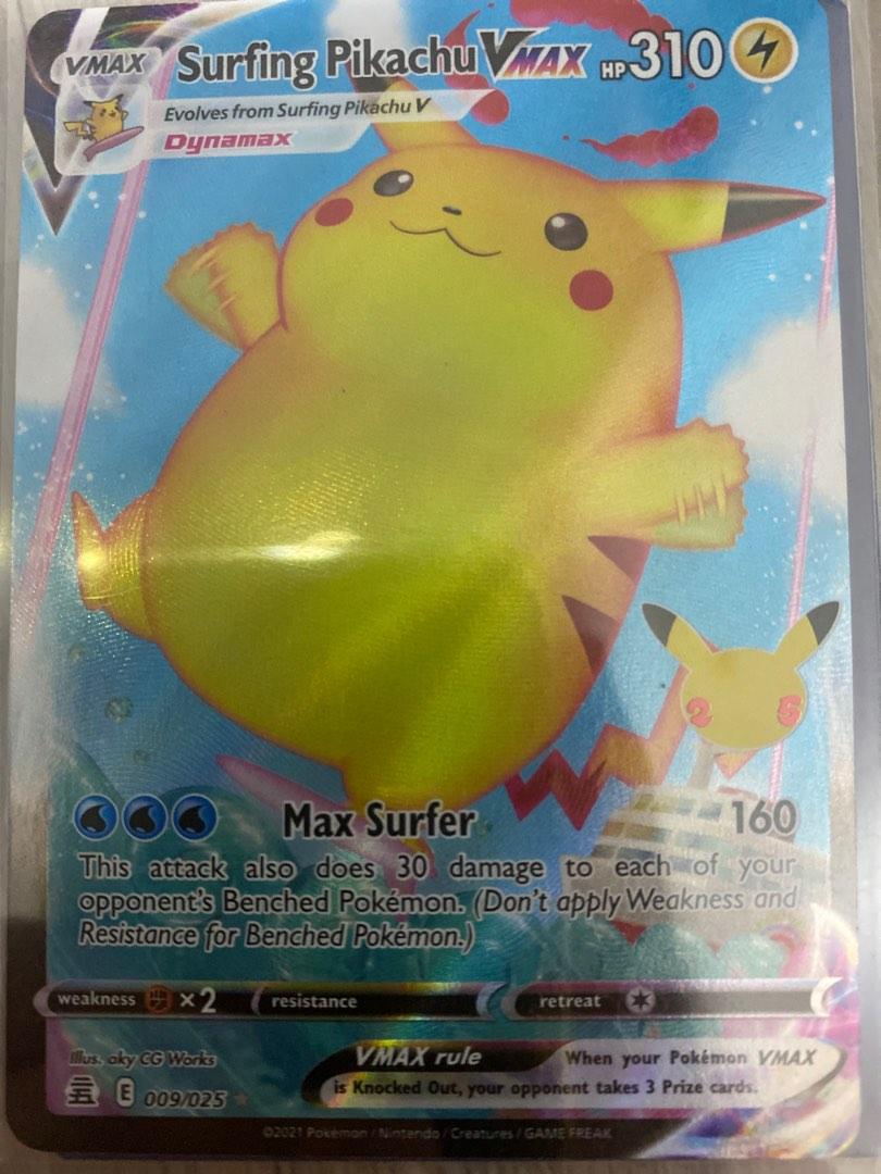 Pokémon card ( Surfing Pikachu VMAX), Hobbies & Toys, Toys & Games on ...