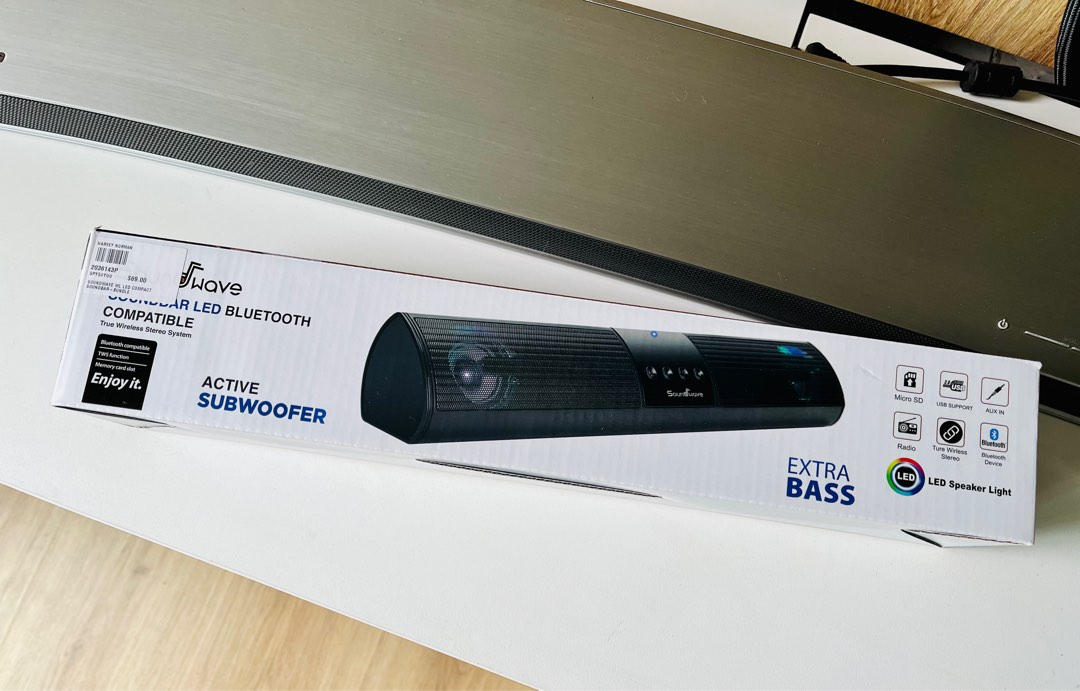 Portable Bluetooth Speaker with LED Lights (Soundwave), Audio ...