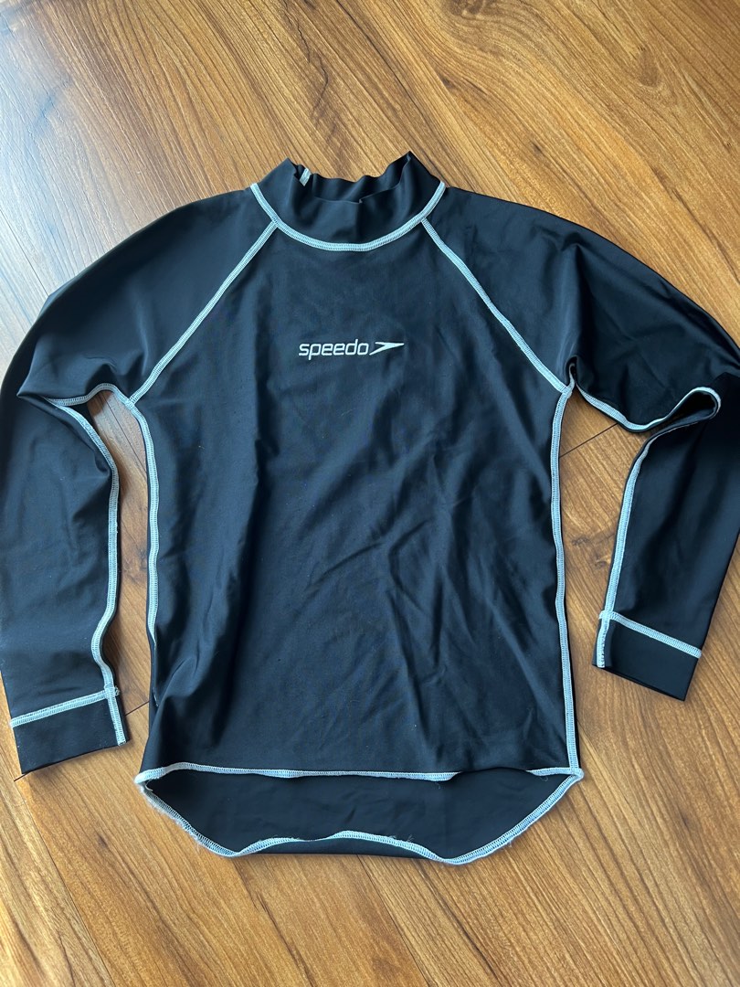 Preloved Black Speedo Rash Guard for Boys, Babies & Kids, Babies & Kids ...