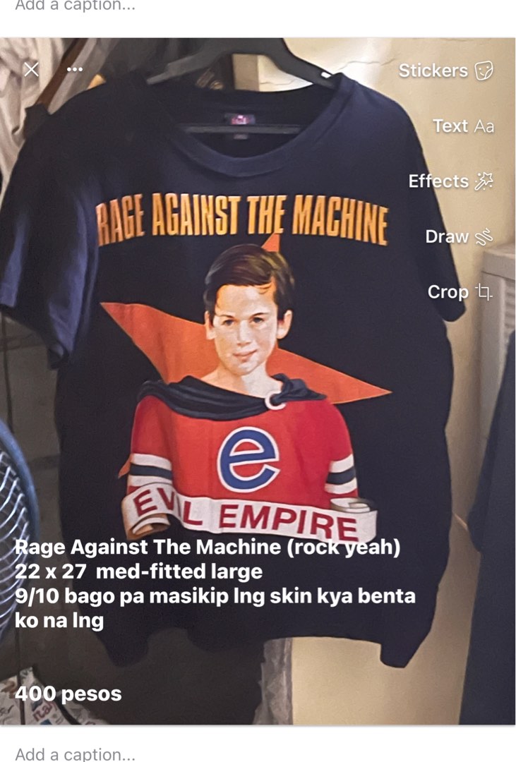 RAGE AGAINST THE MACHNE ROCK YEAH, Men's Fashion, Activewear on Carousell